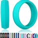 Turquoise Blue Silicone Ring for Women 4mm Colorful Fashionable Gift ...