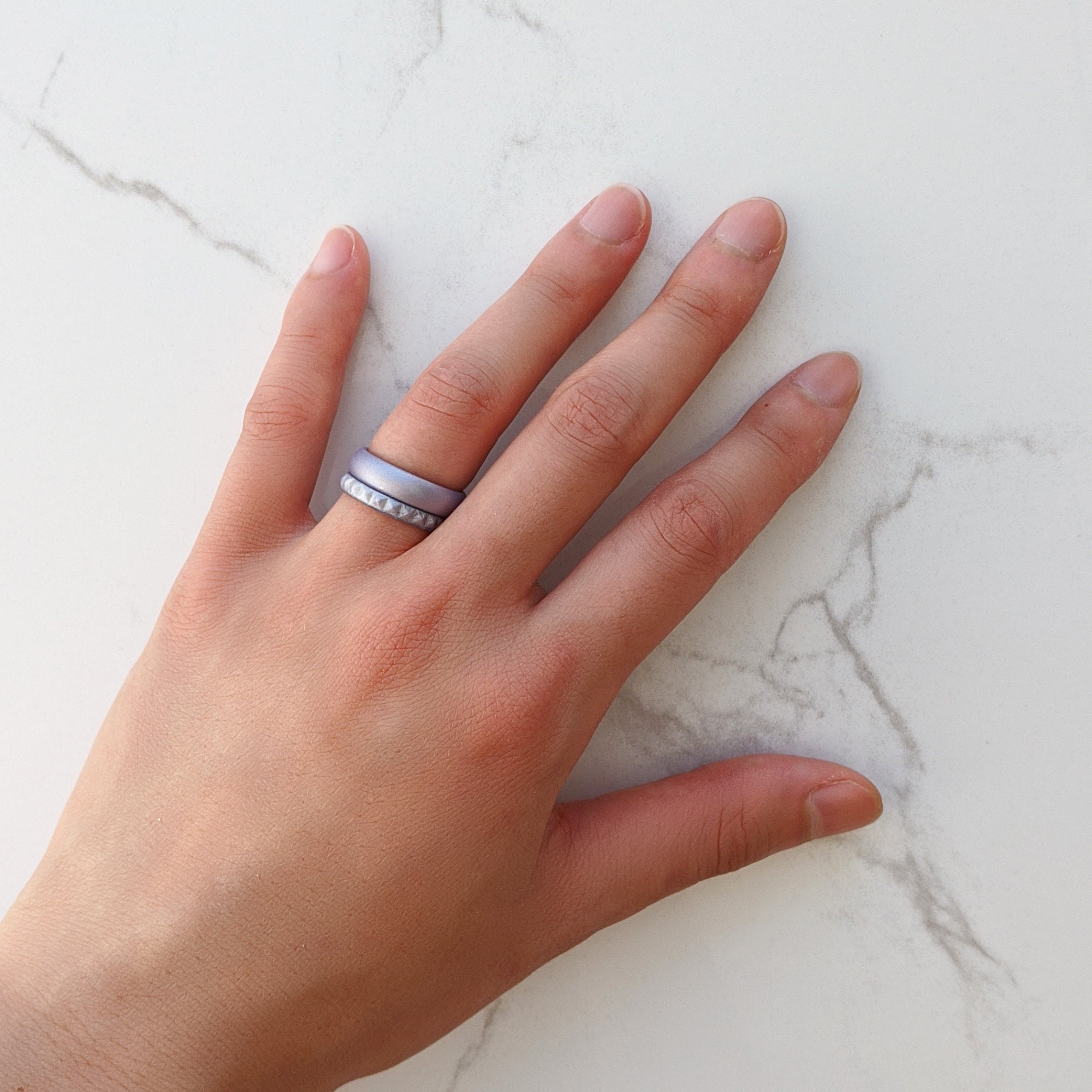 Pastel Purple Silicone Ring for Women Lilac Lavender - Etsy