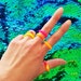 Neon Bright Orange Silicone Ring for Women, Breathable Rubber Band ...
