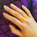 Neon Bright Orange Silicone Ring for Women, Breathable Rubber Band ...
