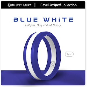 Silicone Ring Men Blue White Stripe, Safe Thoughtful Paramedic First ...