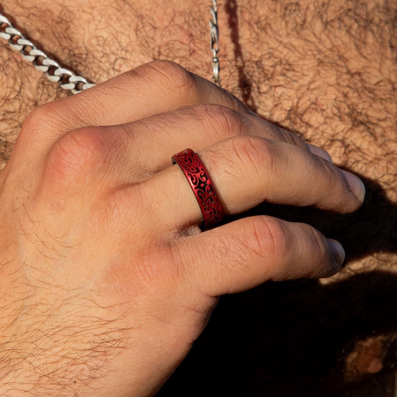 Tiki Silicone Ring - Warrior of Wisdom, Personalized Wedding Ring Men ...