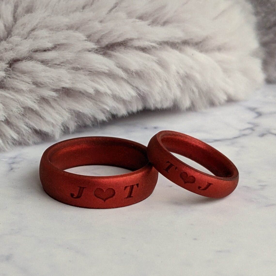 Engraved Silicone Ring for Men Women Personalized Silicone - Etsy