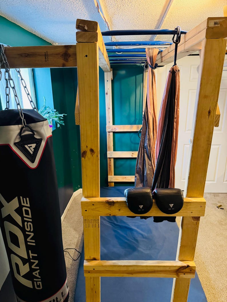DIY Indoor Ninja Gym Plans, Kids Basement Gym Build Guide, Indoor ...