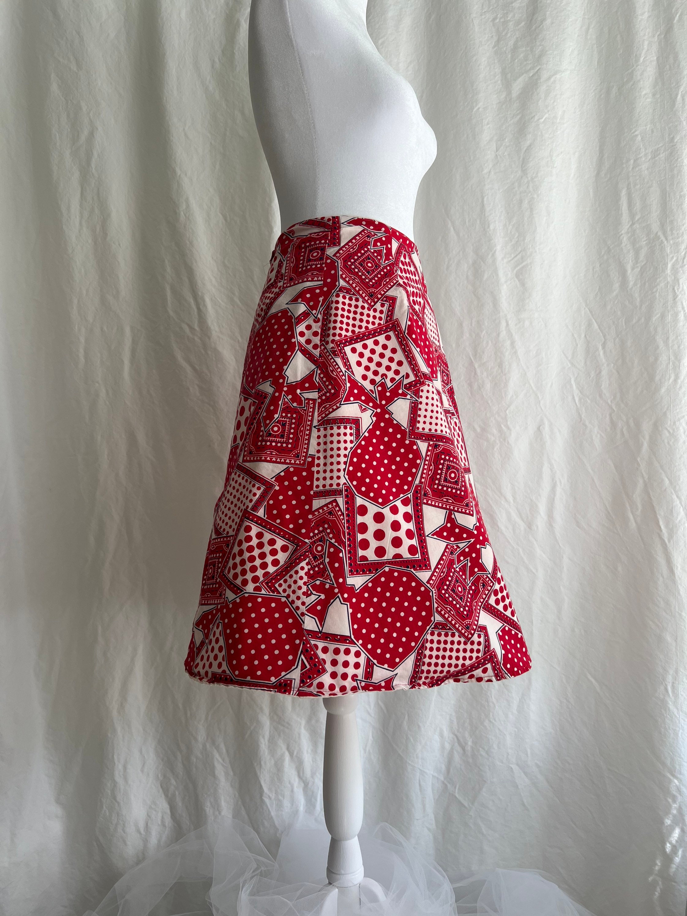 70s Western Bandana Print Swing Circle Skirt - Etsy
