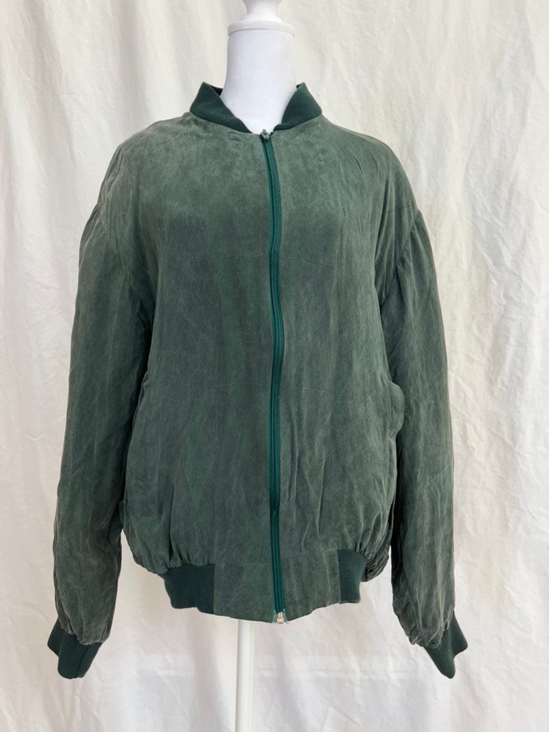 80s Alan Stuart Rayon Track Bomber Jacket - Etsy