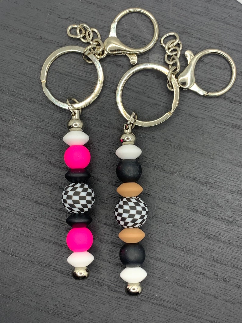 Silicone Beaded Keychain | Keychain | Gift - Etsy