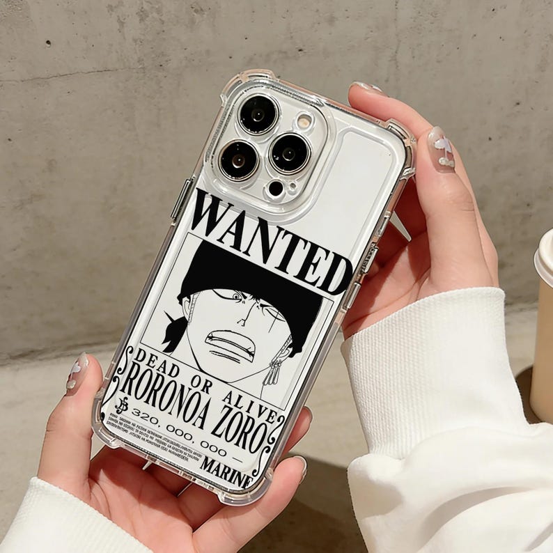 Wanted Poster Anime iPhone Case Luffy Zoro Design Protective Phone ...