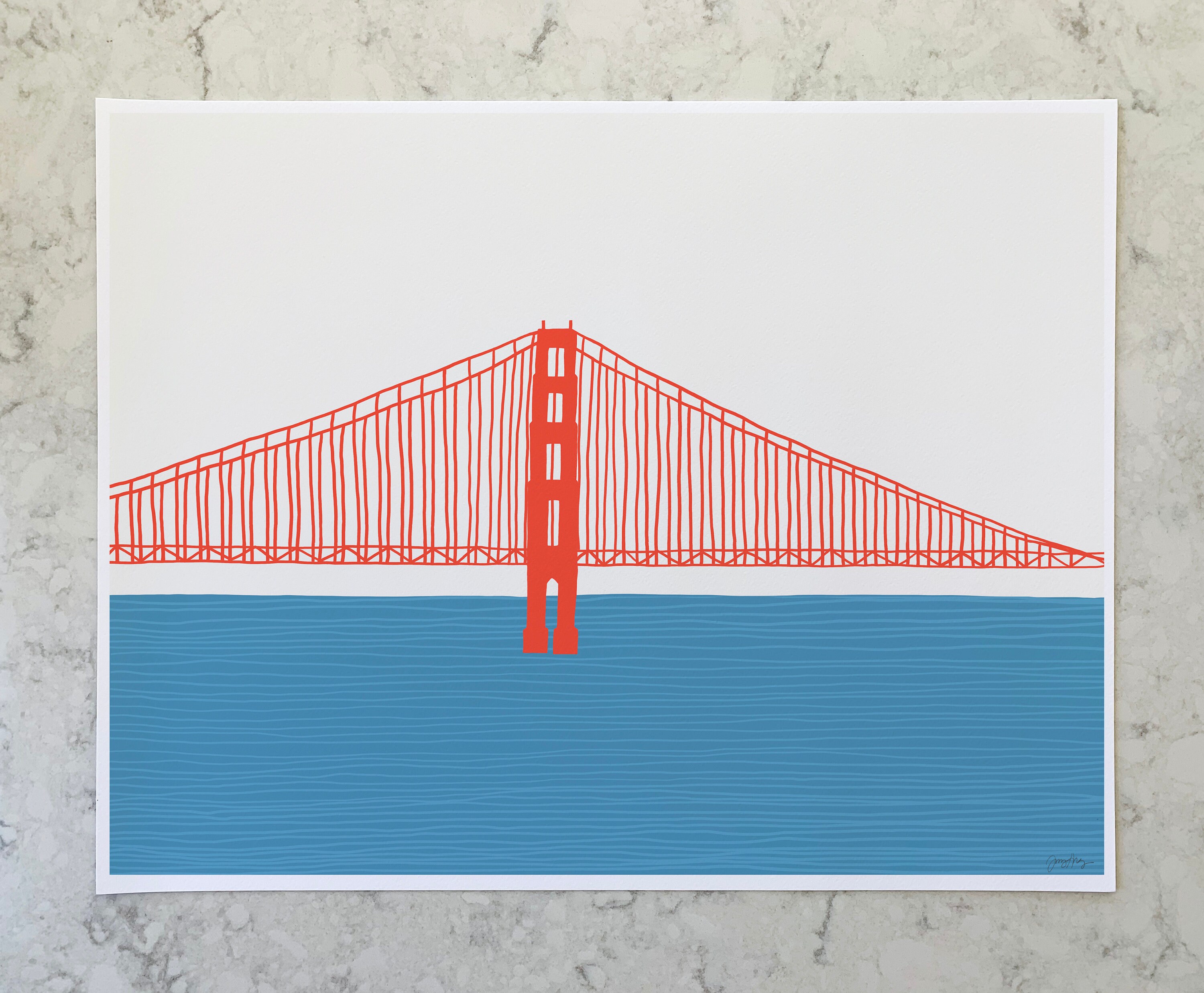 Golden Gate Bridge Art Print Right. Available Framed or | Etsy