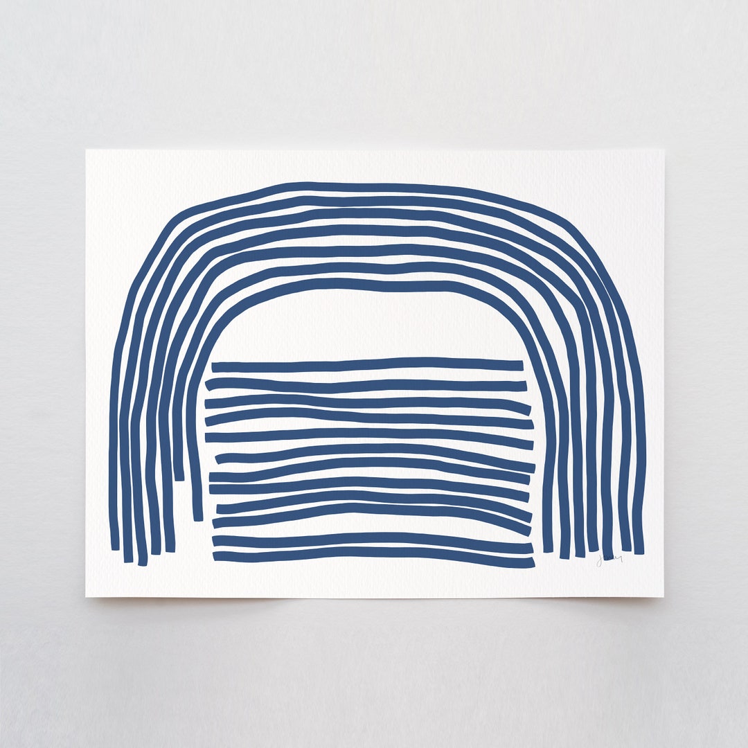 Abstract Blue Arch Art Print Signed and Printed by Jorey Hurley ...