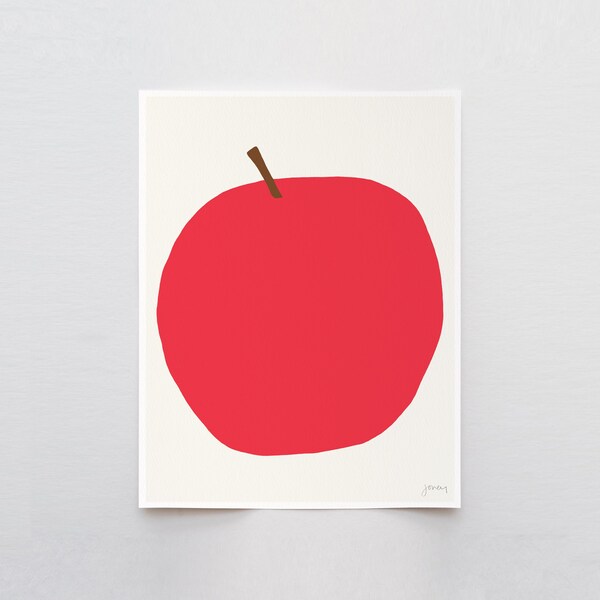 Red Apple Print - Etsy