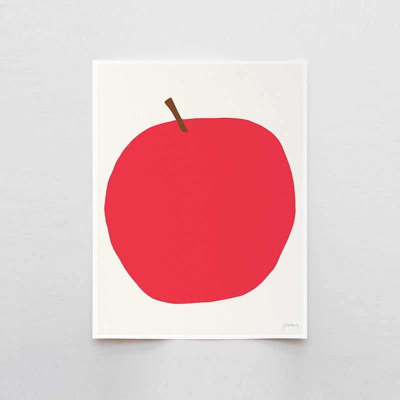 Red Apple Print - Etsy