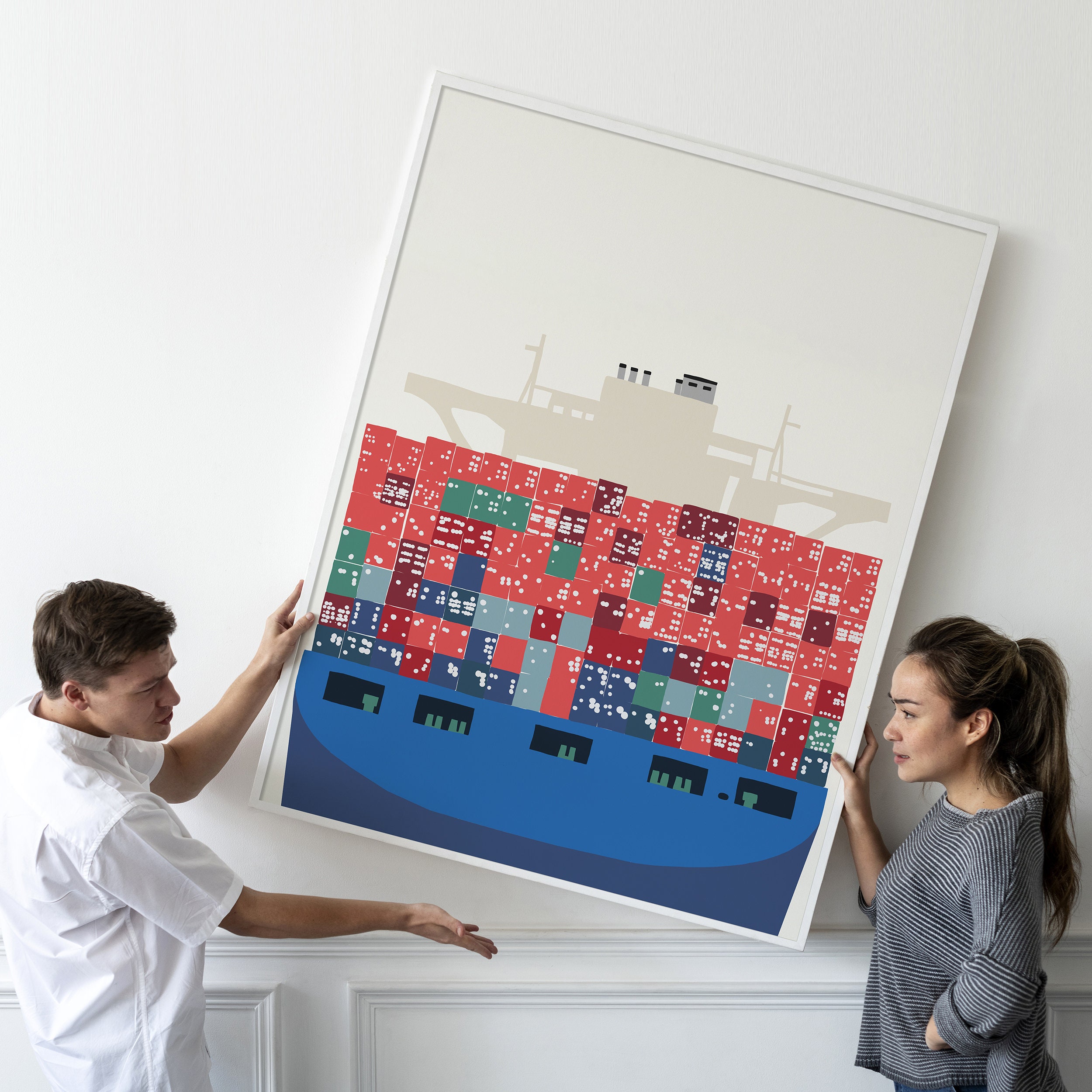 Container Ship Docked Art Print - Signed and Printed by the Artist ...