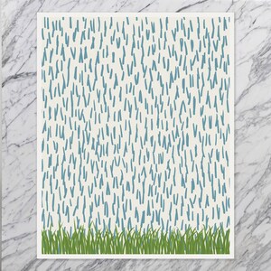 Spring Rain Art Print - Signed and Printed by Jorey Hurley - Unframed ...
