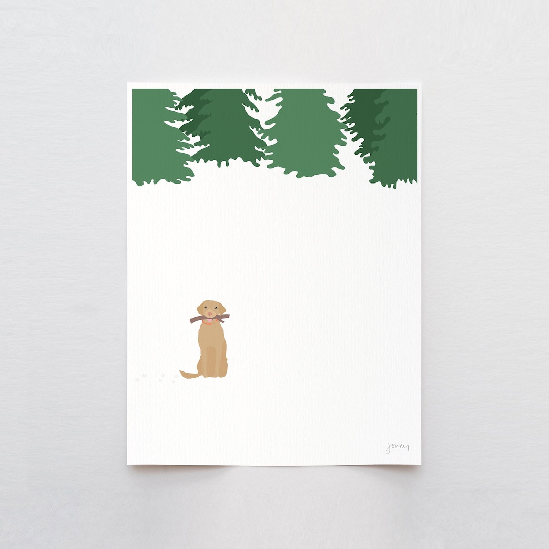 Labrador in Snow Art Print – Signed by Jorey Hurley - Winter Pet Wall ...