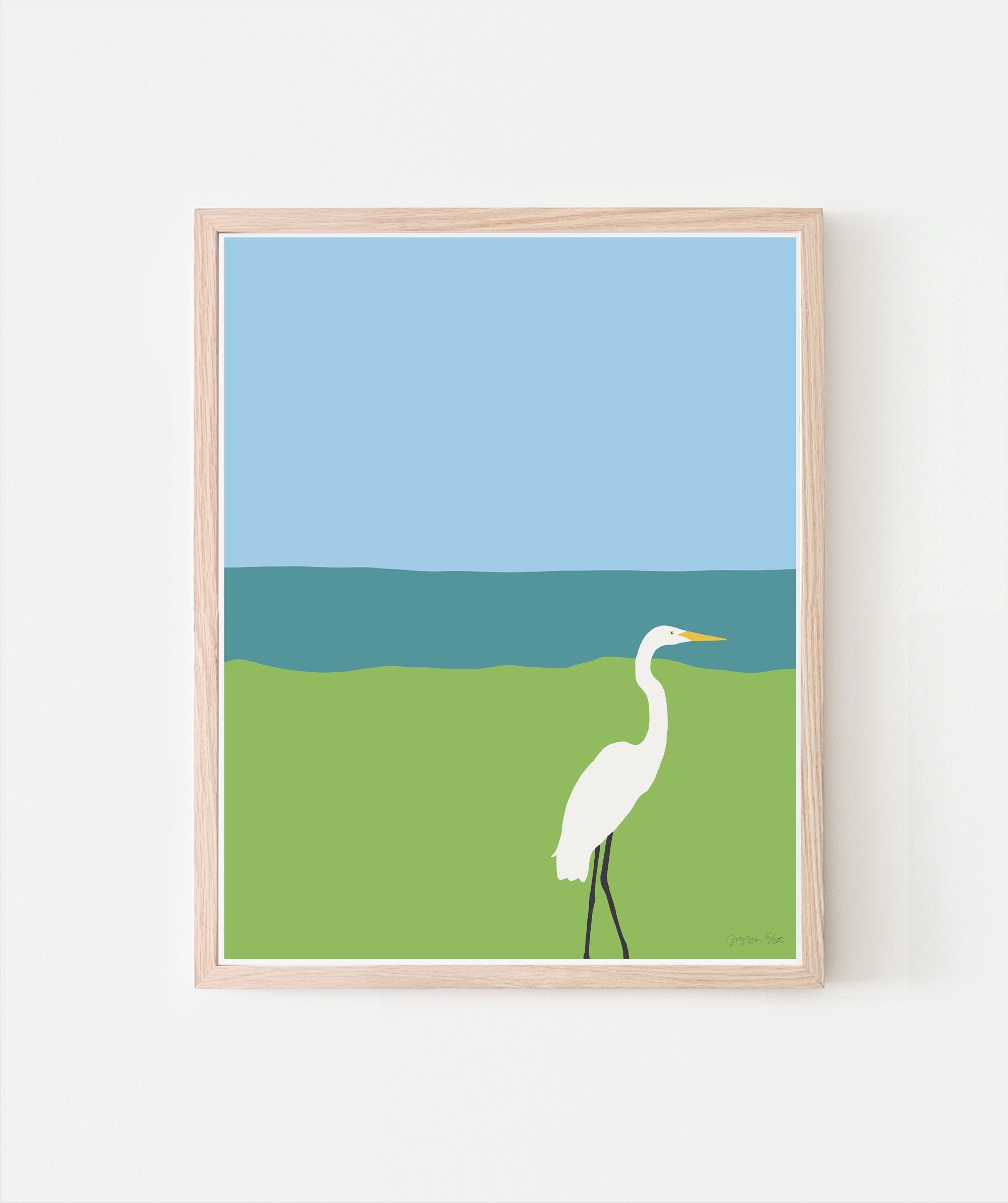 Great Egret Art Print. Signed Limited Edition. Framed Art or Unframed ...