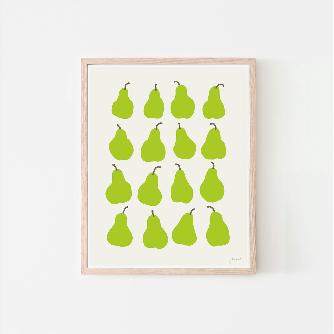 Green Pears Art Print Signed and Printed by the Artist Framed or ...