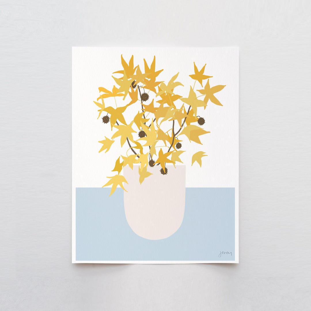 Sweet Gum Pods Art Print Signed and Printed by Jorey Hurley Unframed or ...