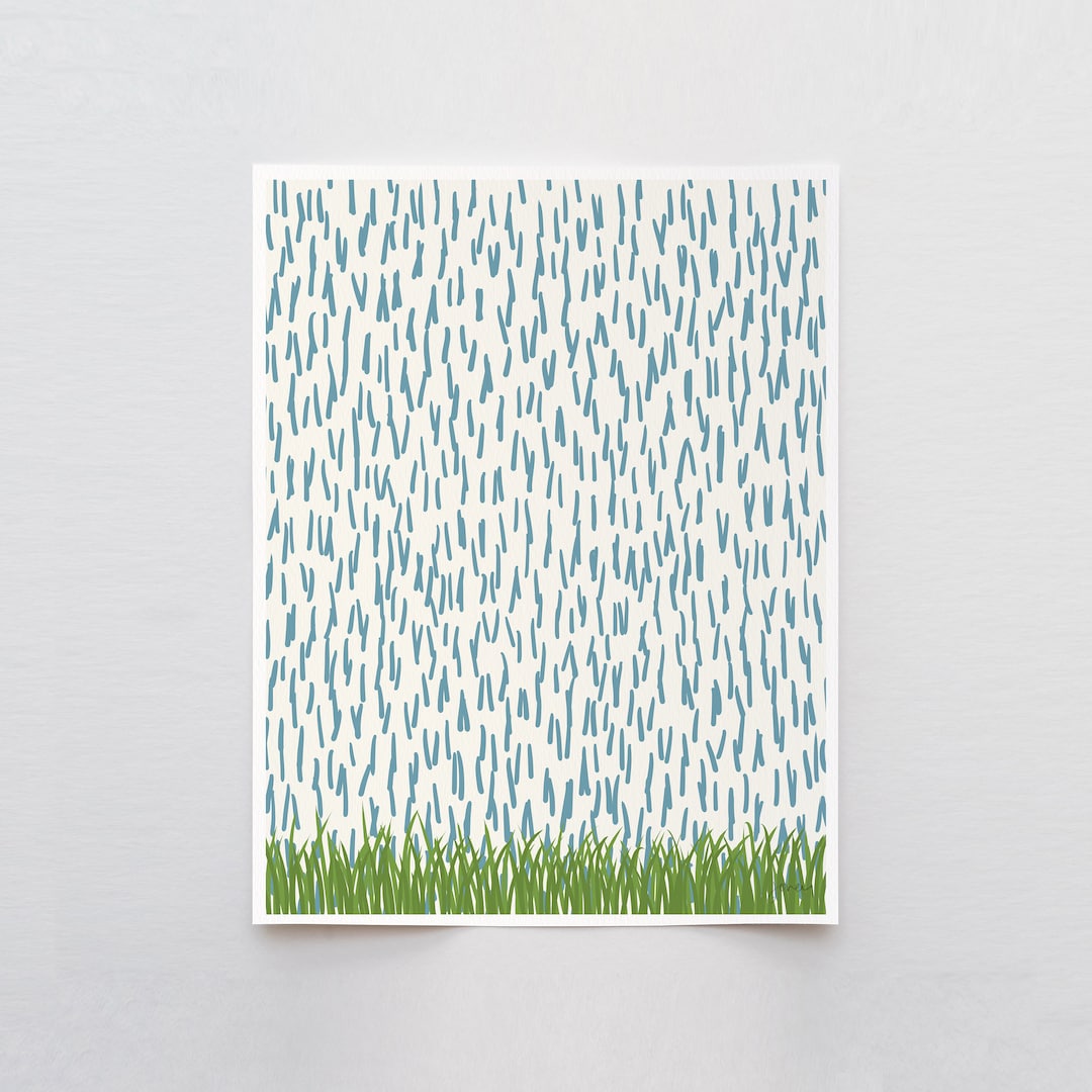 Spring Rain Art Print - Signed and Printed by Jorey Hurley - Unframed ...