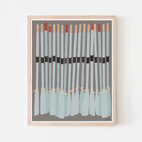 Rowing Art Print - Etsy