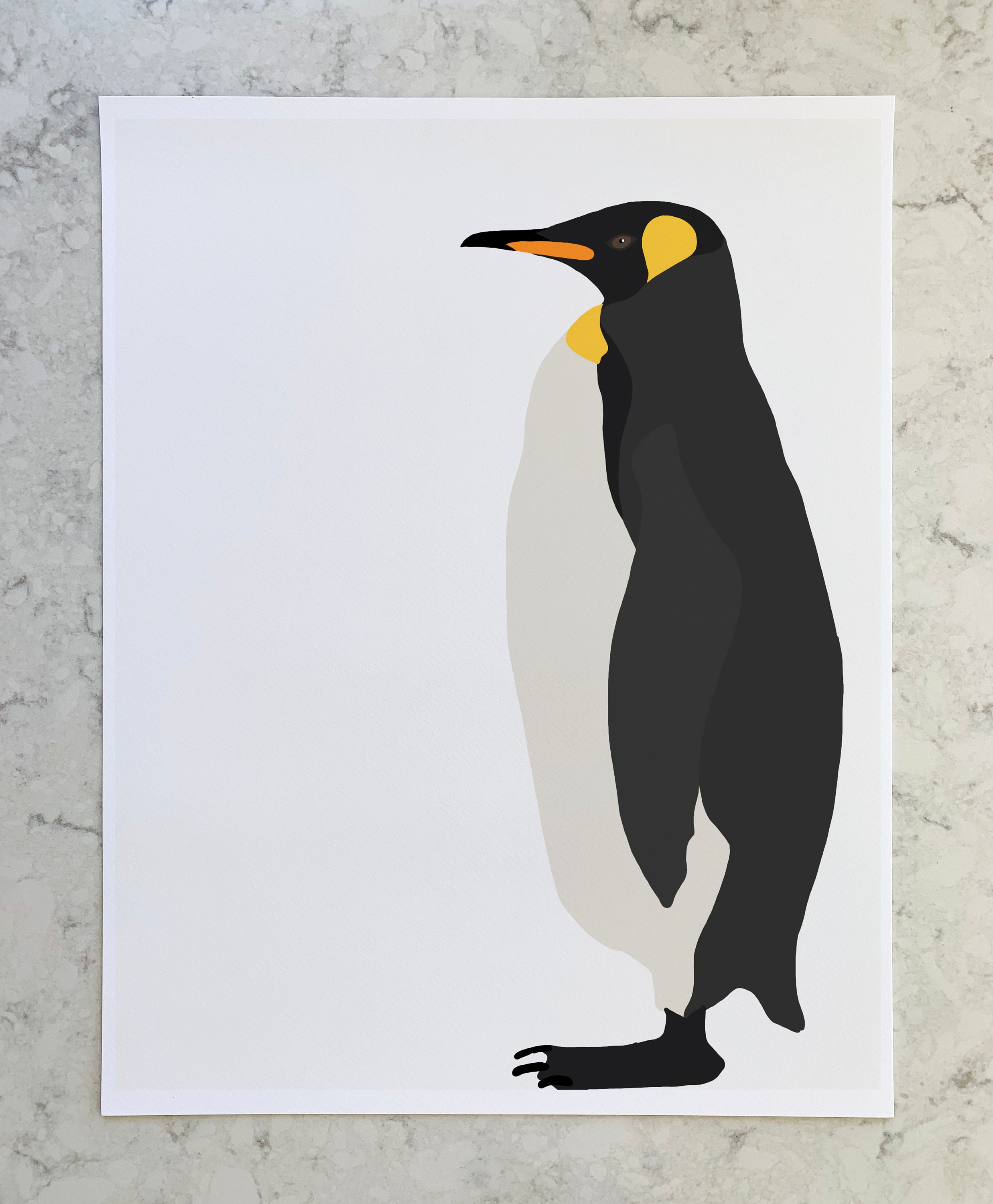 Emperor Penguin Art Print. Signed. Available Framed or Unframed. 151203.