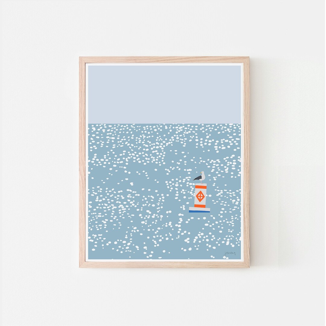 Seagull on Sparkling Water Art Print Signed and Printed by the Artist ...