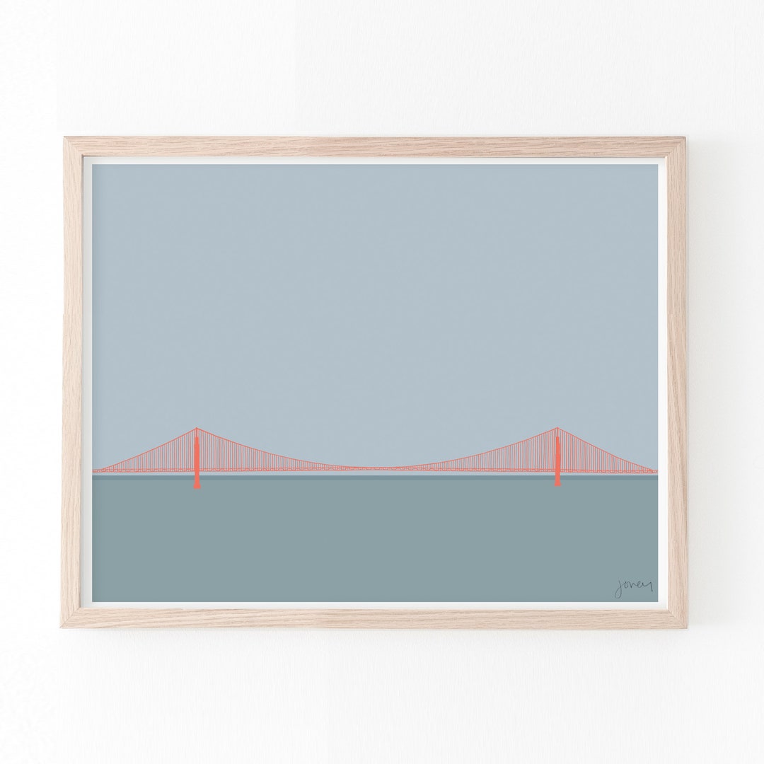 Golden Gate Bridge Art Print Signed and Printed by Artist Available ...