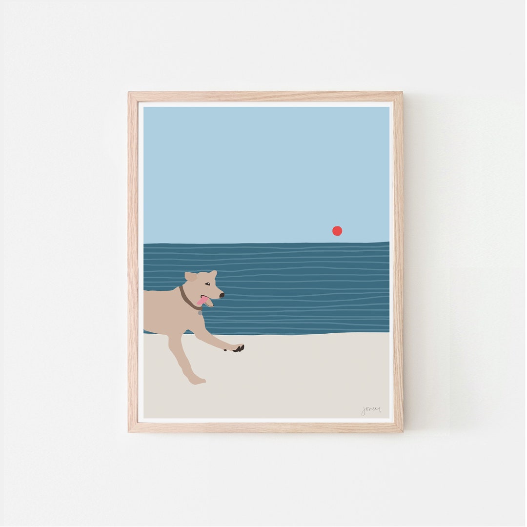 Fetching Labrador Art Print Signed and Printed by the Artist Framed or ...