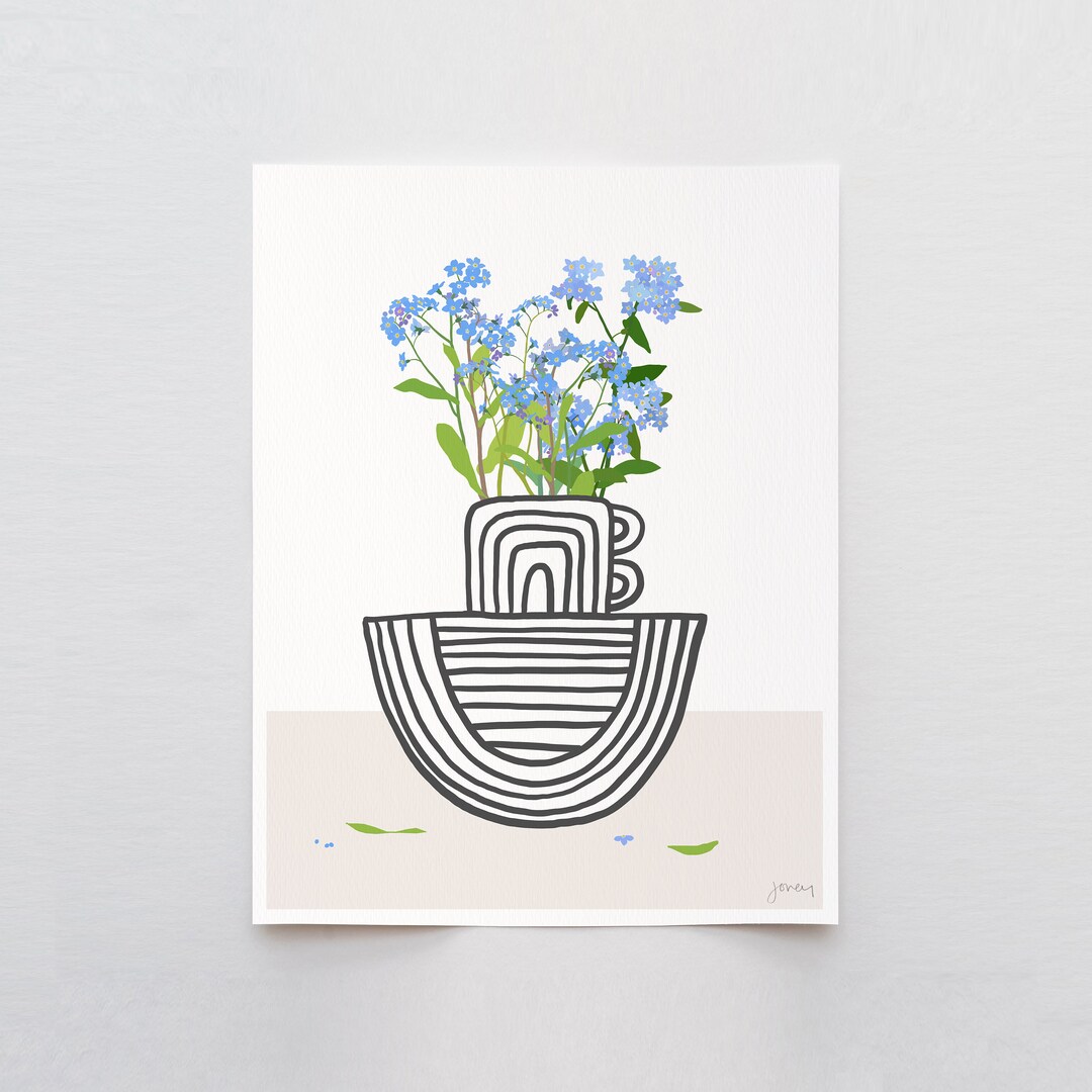 Forget-me-not Abstract Art Print - Signed and Printed by Jorey Hurley ...