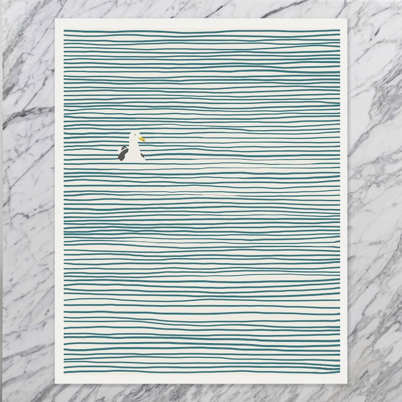 Floating Seagull Art Print - Signed by Jorey Hurley - Coastal Wall Art ...