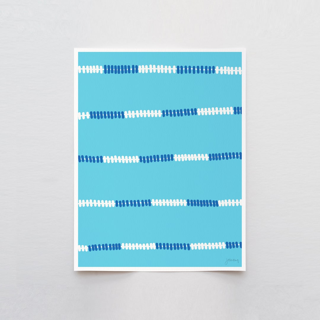 Lane Lines Art Print Signed and Printed by the Artist Unframed or ...