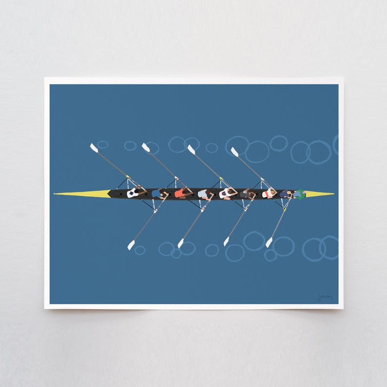 Rowing Art Print - Signed by Jorey Hurley - 250427 - Etsy