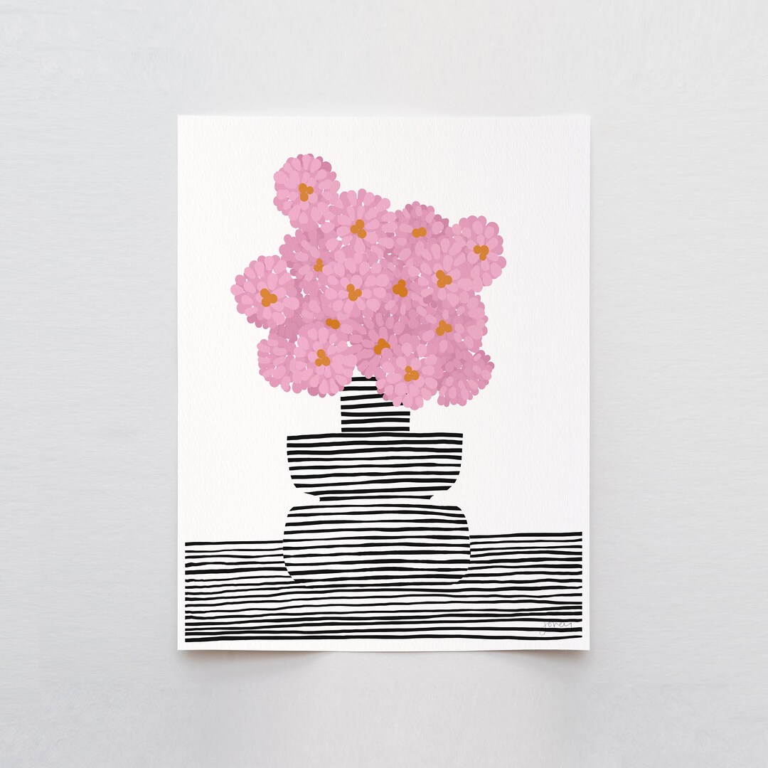 Dahlias Abstract Art Print - Signed and Printed by Jorey Hurley ...