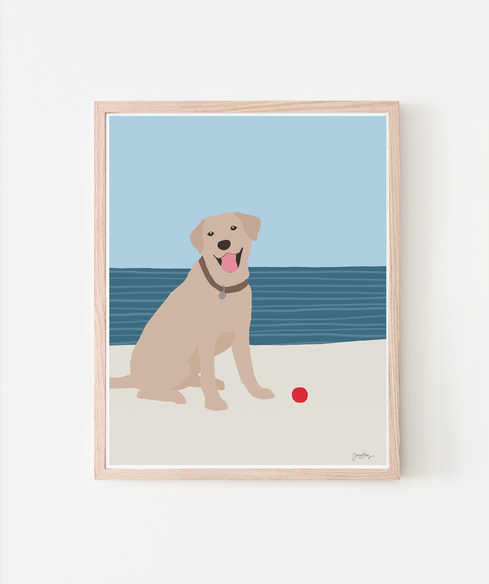 Yellow Lab Art Print. Signed. Framed or Unframed. Multiple Sizes ...