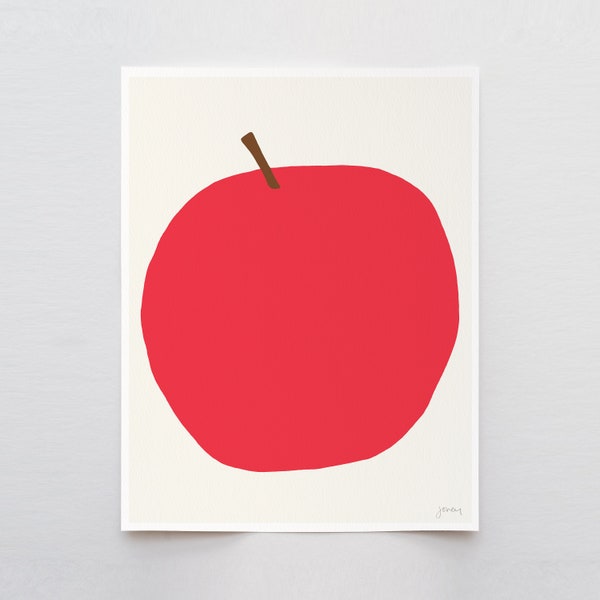 Red Apple Print - Etsy