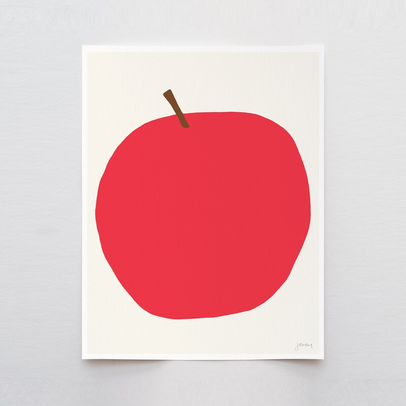 Apple Print - Etsy