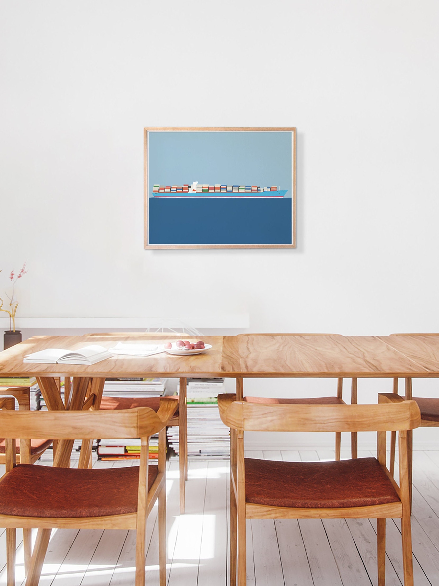 Container Ship Art Print. Signed and Printed by Artist. Framed or ...