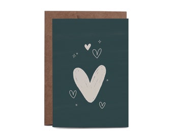 Love Hearts Card.multiple Hearts Card.for My Love Card.anniversary Card ...