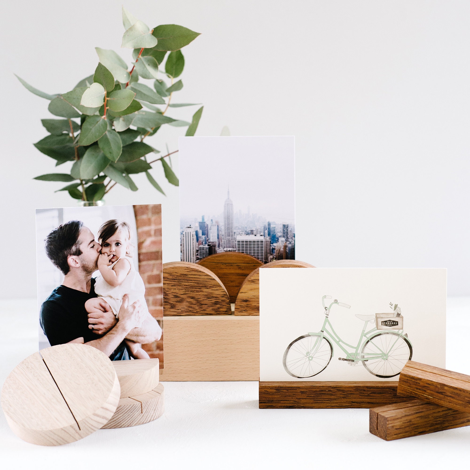 LARGE SET of 3 Timber Photo Stand Wooden Picture Holder | Etsy