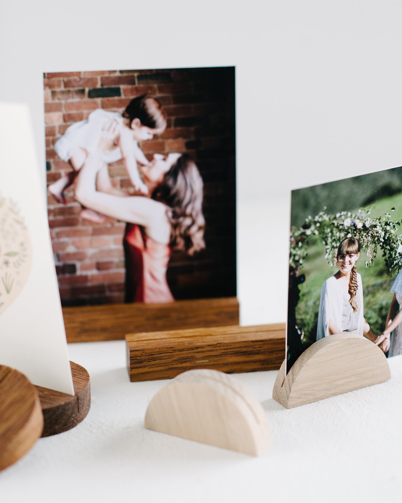 SMALL SET of 3 Timber Photo Stand Wooden Picture Holder - Etsy