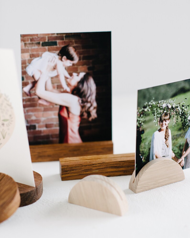 SMALL SET of 3 Timber Photo Stand Wooden Picture Holder - Etsy