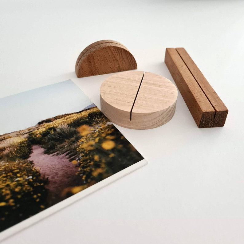 SMALL SET of 3 Timber Photo Stand Wooden Picture Holder - Etsy