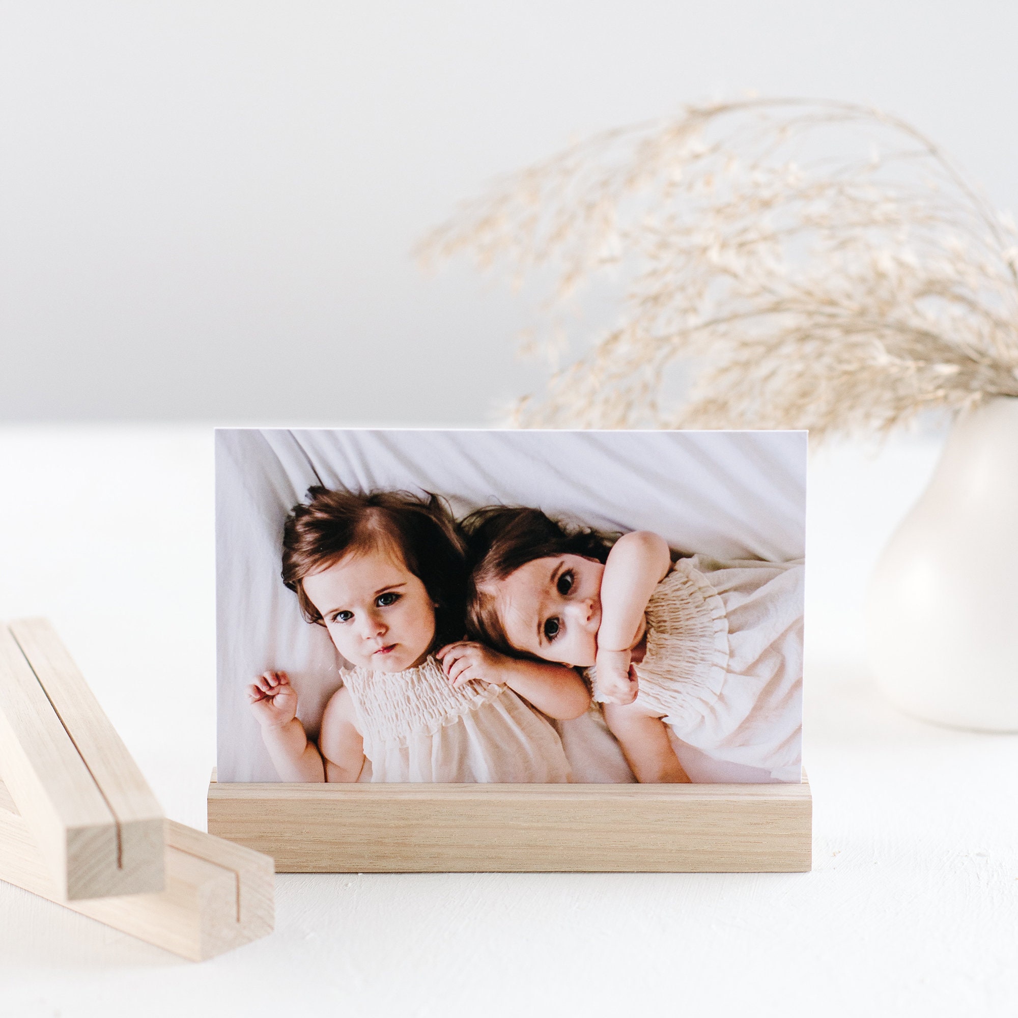 Large RECTANGLE Timber Photo Stand Wooden Picture Holder | Etsy