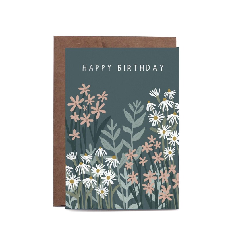 NEW Birthday Field of Flowers Greeting Card - Etsy