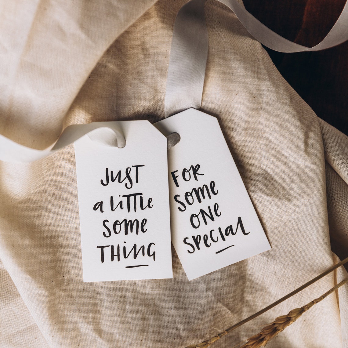 THANK YOU Gift Tag Set of 5 Just a Little Thank You Paper | Etsy