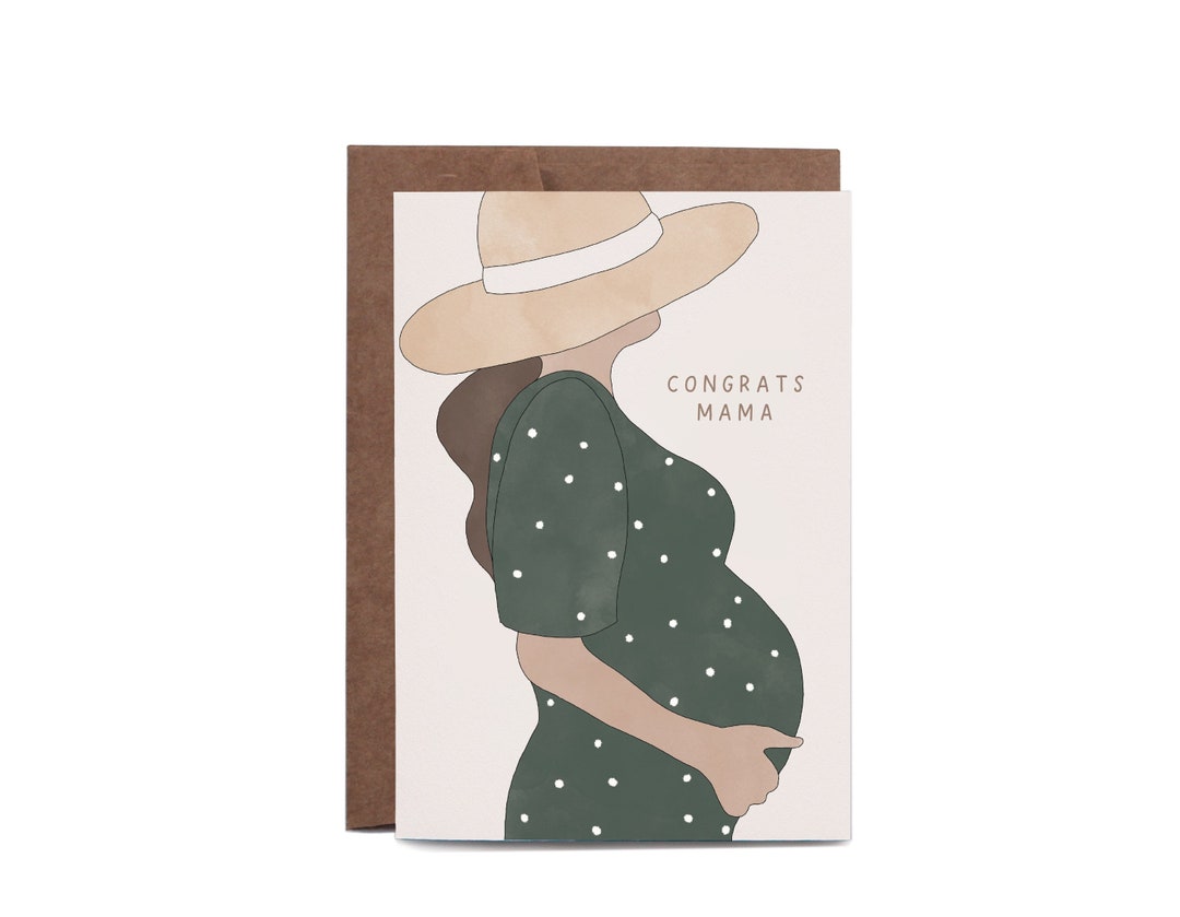 New Mama BABY SHOWER Pregnancy Greeting Card - Etsy
