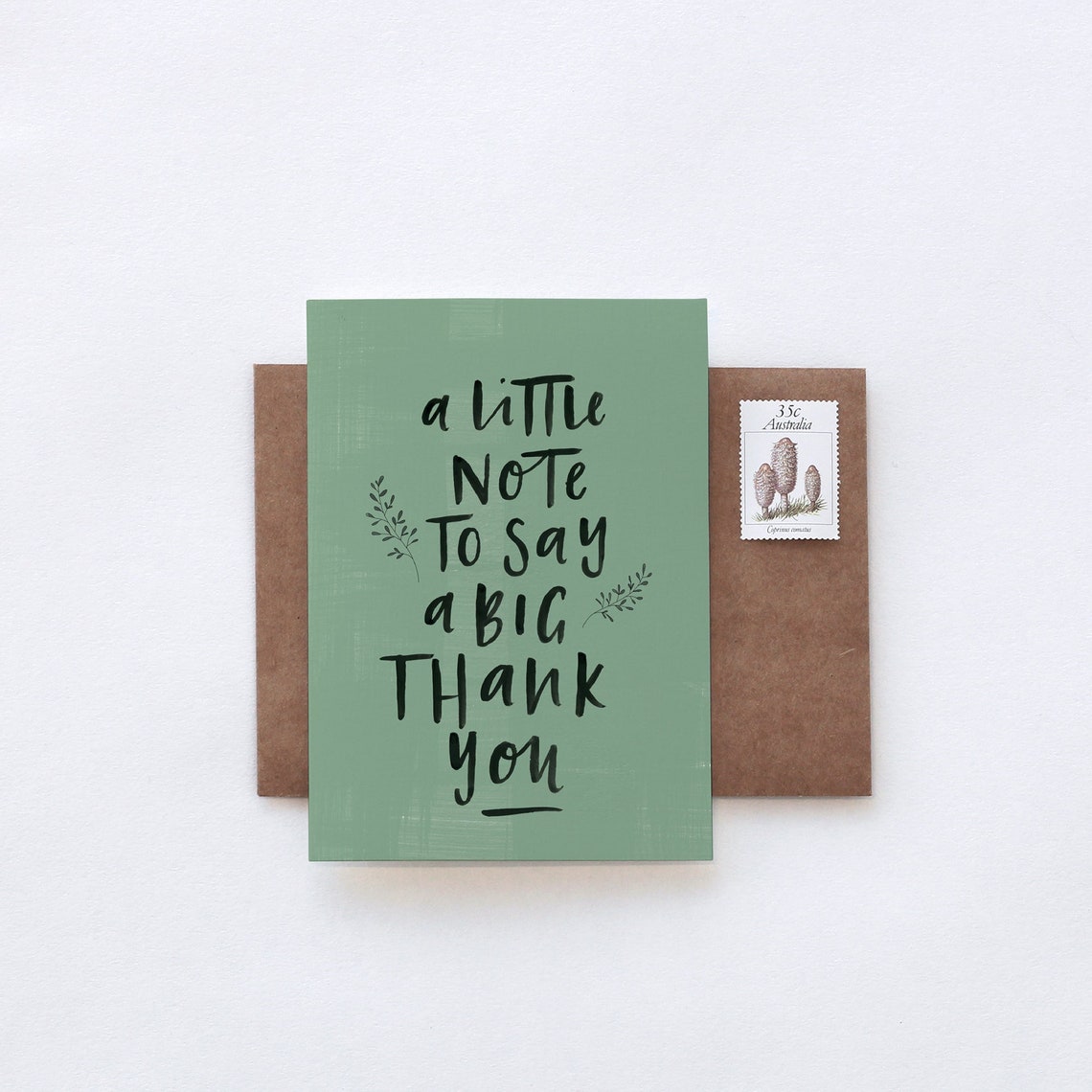 A Little Note to Say A Big THANK YOU Greeting Card - Etsy