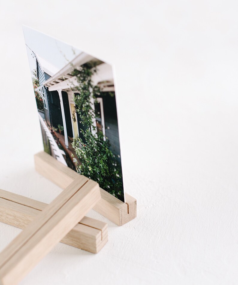 Small RECTANGLE Timber Photo Stand Wooden Picture Holder - Etsy