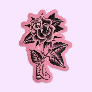 Rose Tattoo Sticker - Etsy