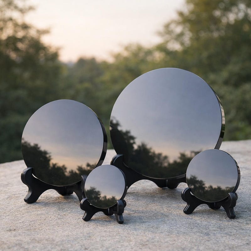 Obsidian Mirror - Etsy
